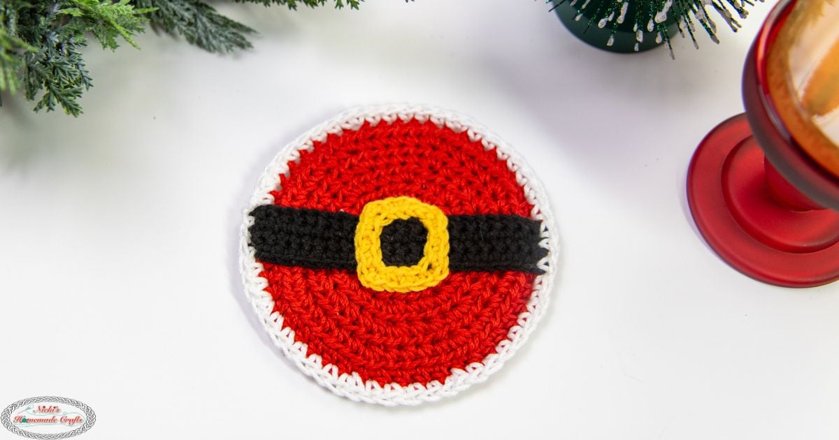 Free Crochet Santa Coaster Pattern - Day 4 of the Advent Calendar MCAL ...