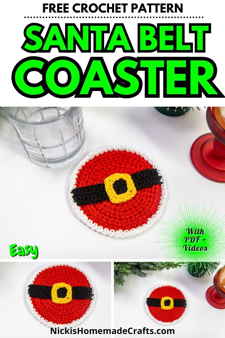 Free Crochet Santa Coaster Pattern - Day 4 of the Advent Calendar MCAL ...