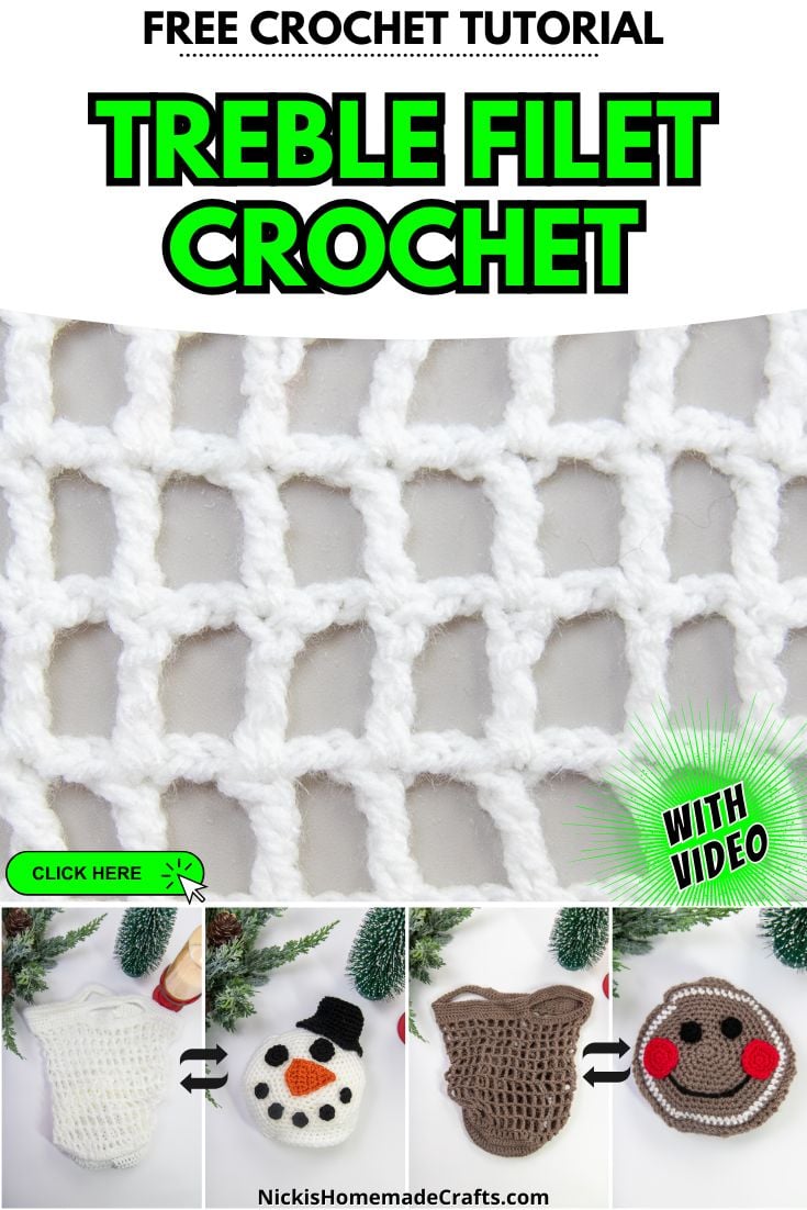 Treble Filet Crochet Tutorial with Video - Day 15 of Advent Calendar ...