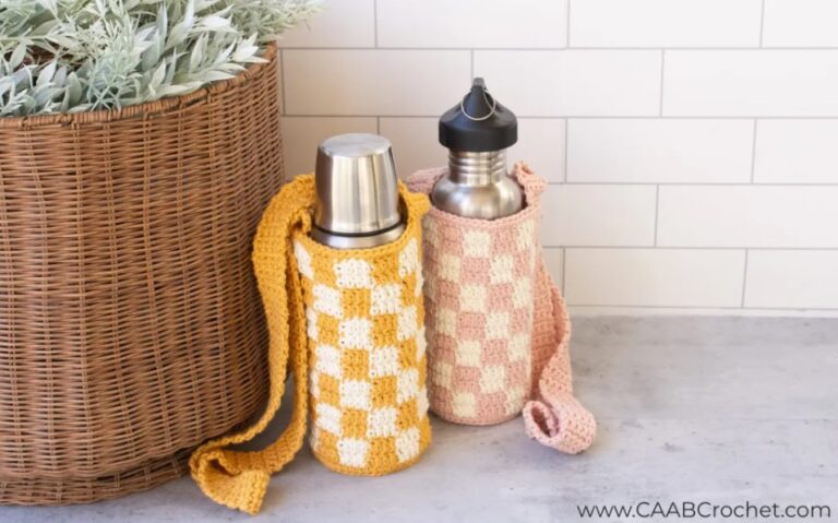 20 Free Crochet Water Bottle Holder Patterns - Nicki's Homemade Crafts