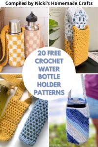 20 Free Crochet Water Bottle Holder Patterns - Nicki's Homemade Crafts