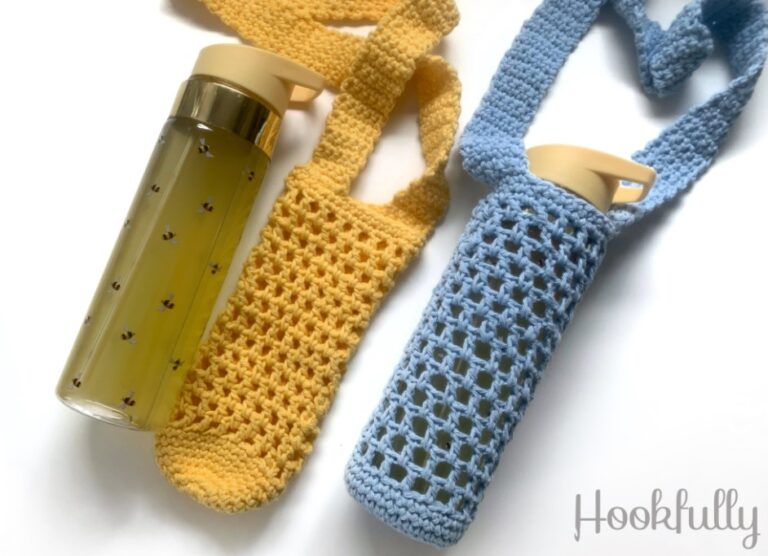 20 Free Crochet Water Bottle Holder Patterns - Nicki's Homemade Crafts