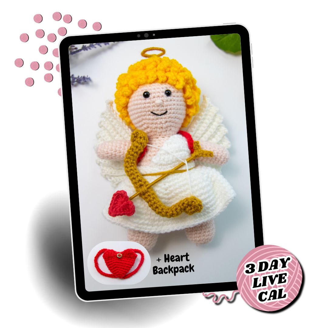 Free Crochet Cupid Pattern with Bow and Arrow, and Heart Backpack - 3 ...
