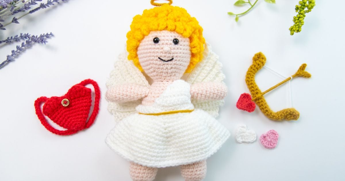 Free Crochet Cupid Pattern with Bow and Arrow, and Heart Backpack - 3 ...