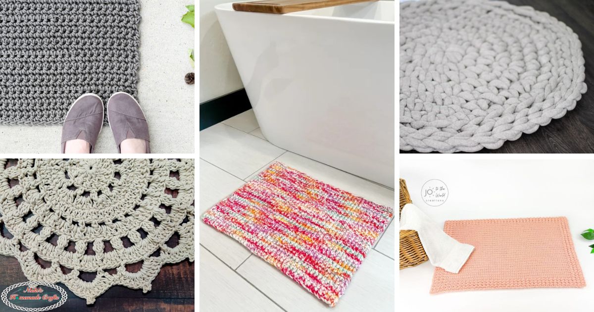 20 Free Modern Crochet Rug Patterns - Nicki's Homemade Crafts