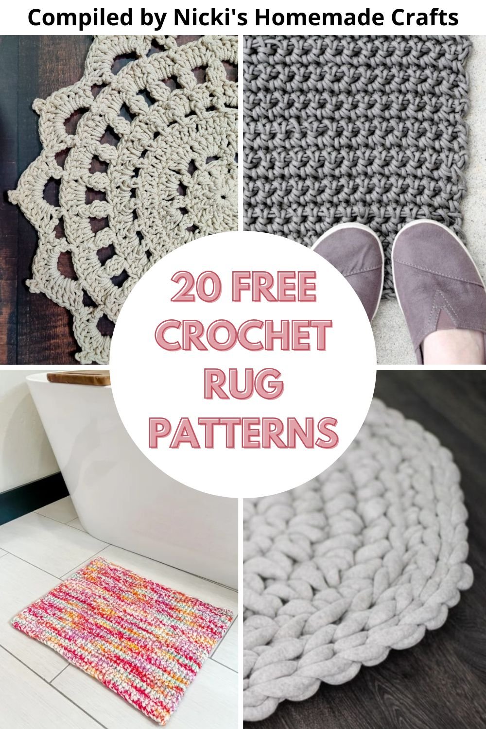 20 Free Modern Crochet Rug Patterns - Nicki's Homemade Crafts