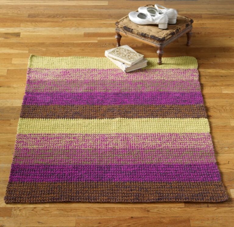 20 Free Modern Crochet Rug Patterns - Nicki's Homemade Crafts