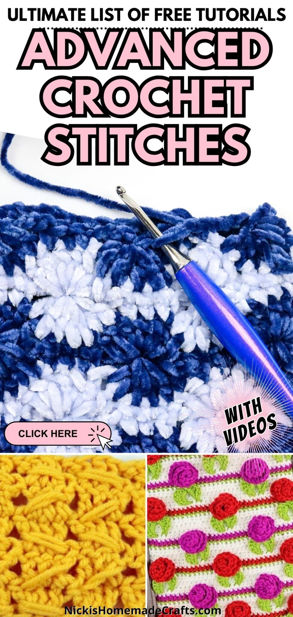 Advanced Crochet Stitches - Ultimate List - Nicki's Homemade Crafts