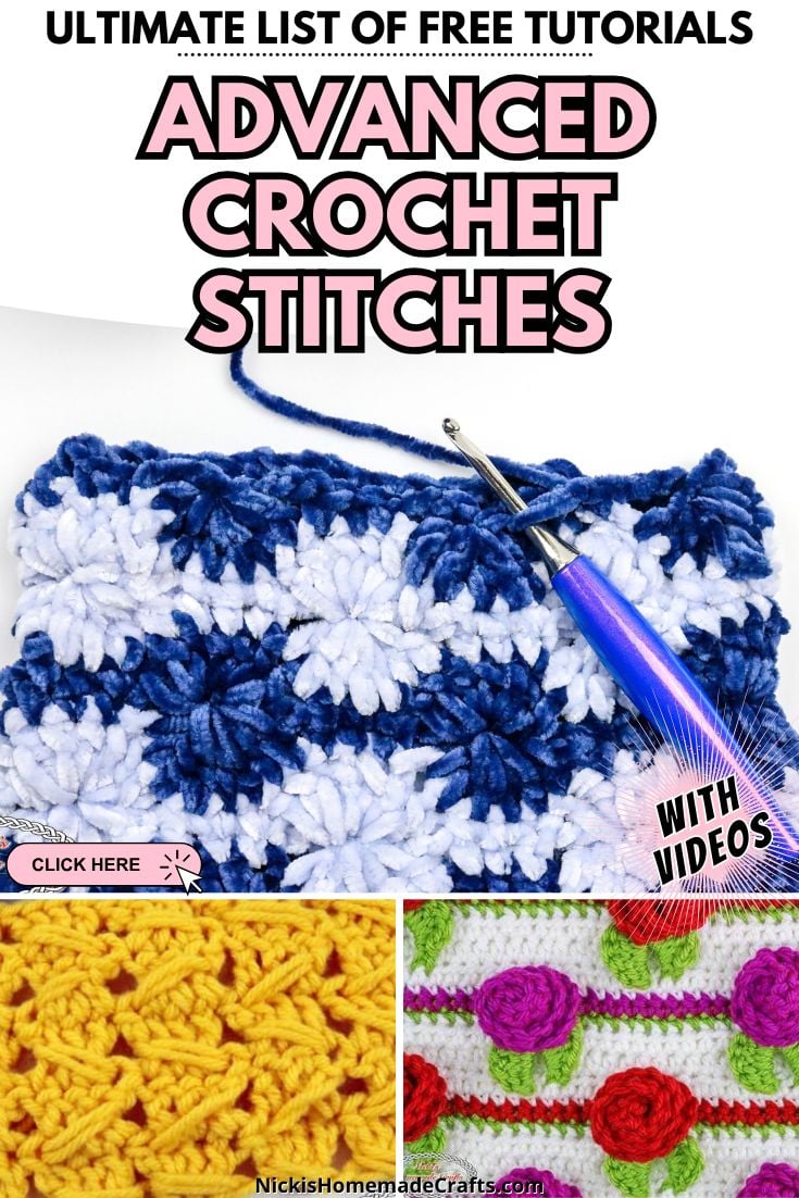 Advanced Crochet Stitches - Ultimate List - Nicki's Homemade Crafts