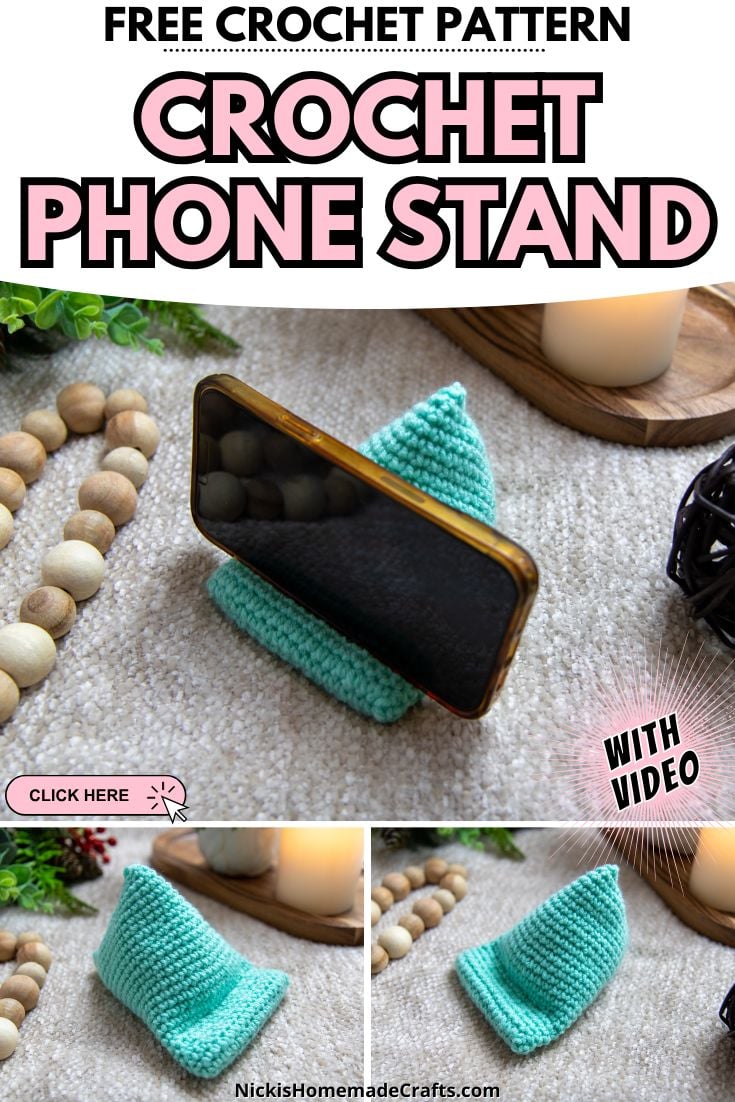 Easy FREE Crochet Phone Holder Wedge Pattern - Quick Gift - Nicki's ...