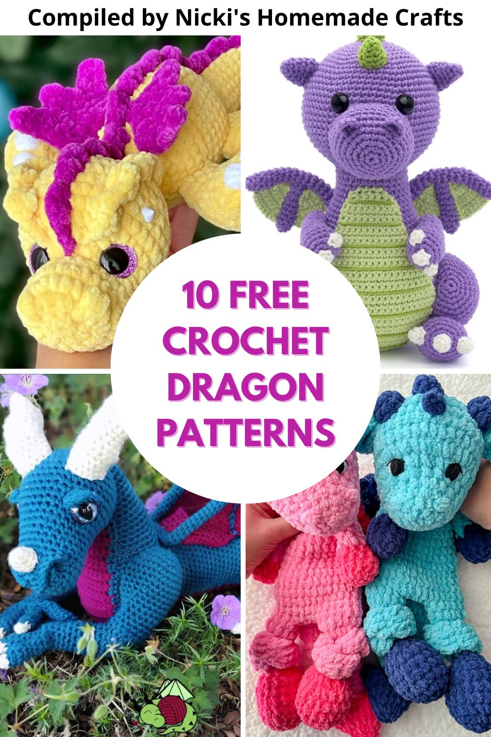 10 Magical FREE Crochet Dragon Patterns - Nicki's Homemade Crafts