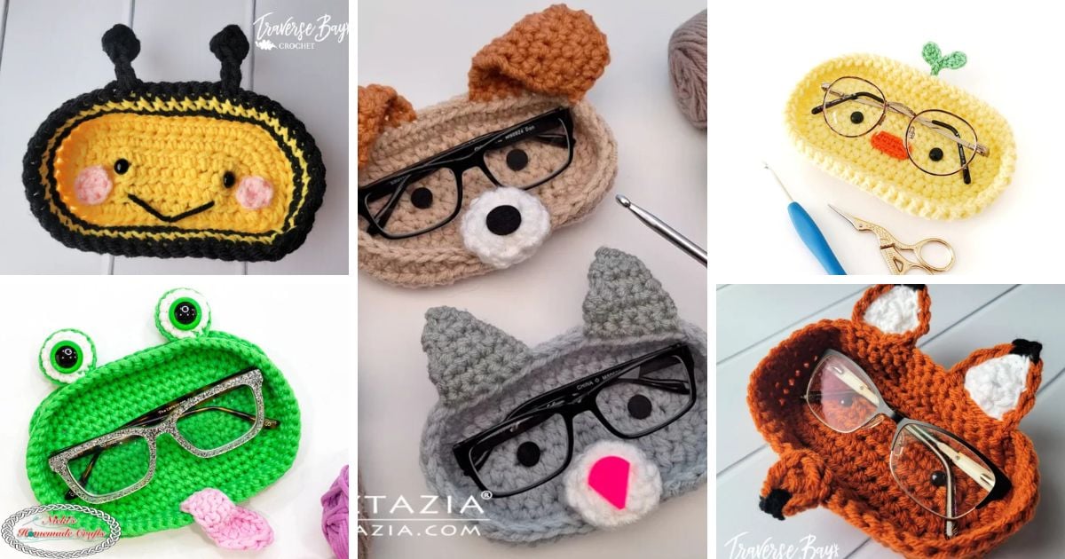 10 Trending FREE Crochet Eyeglass Holder Patterns - Animal Edition ...