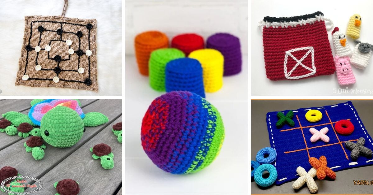 20 Fun and Free Crochet Game Patterns - Nicki's Homemade Crafts