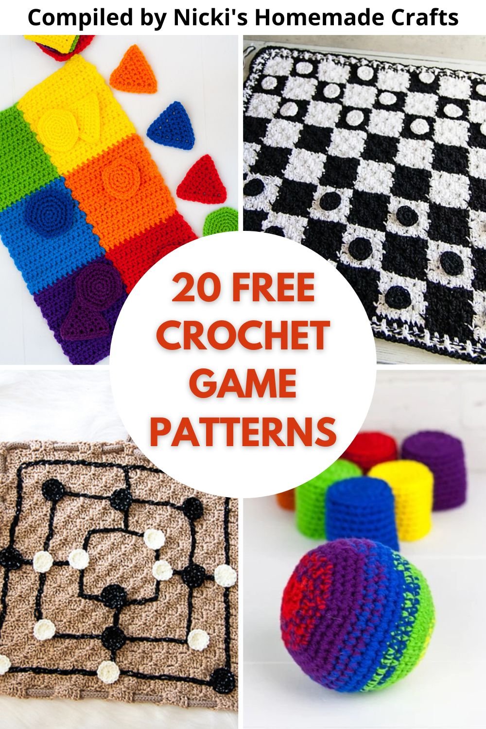 20 Fun and Free Crochet Game Patterns - Nicki's Homemade Crafts
