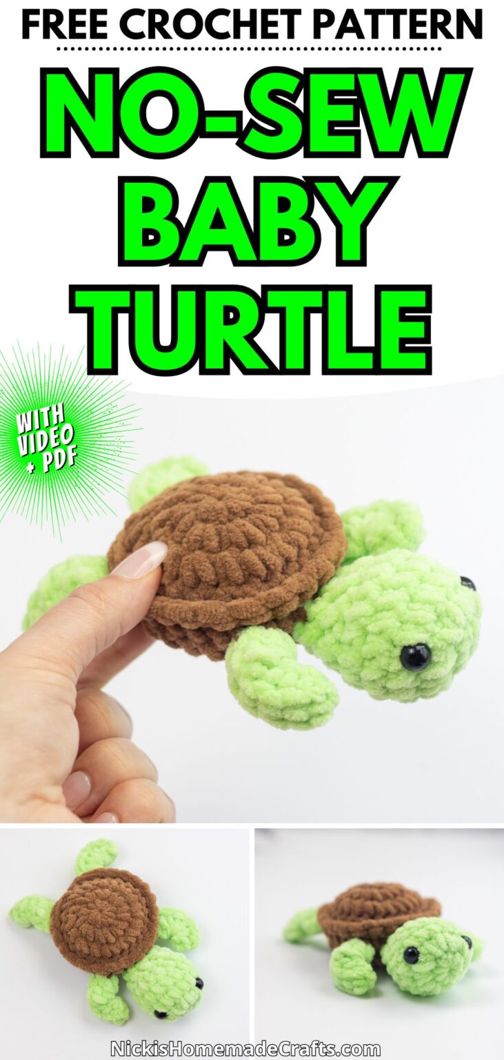 Free No-Sew Crochet Turtle Pattern – Adorable Baby Turtle Plushie for ...