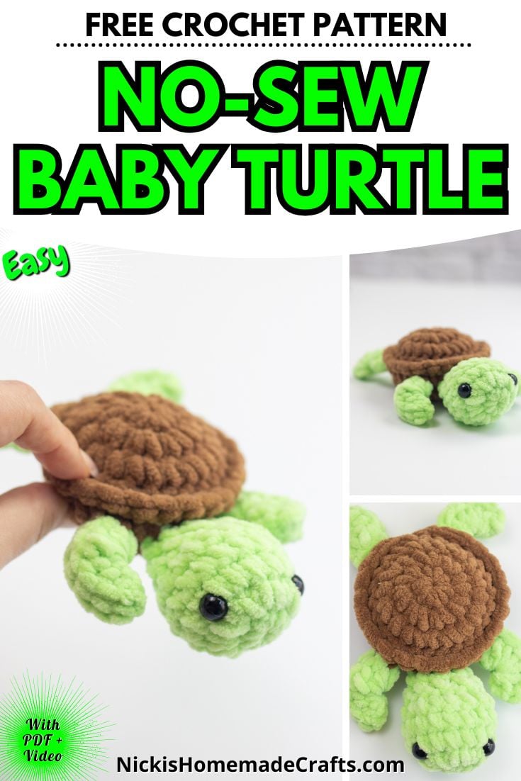Free No-Sew Crochet Turtle Pattern – Adorable Baby Turtle Plushie for ...