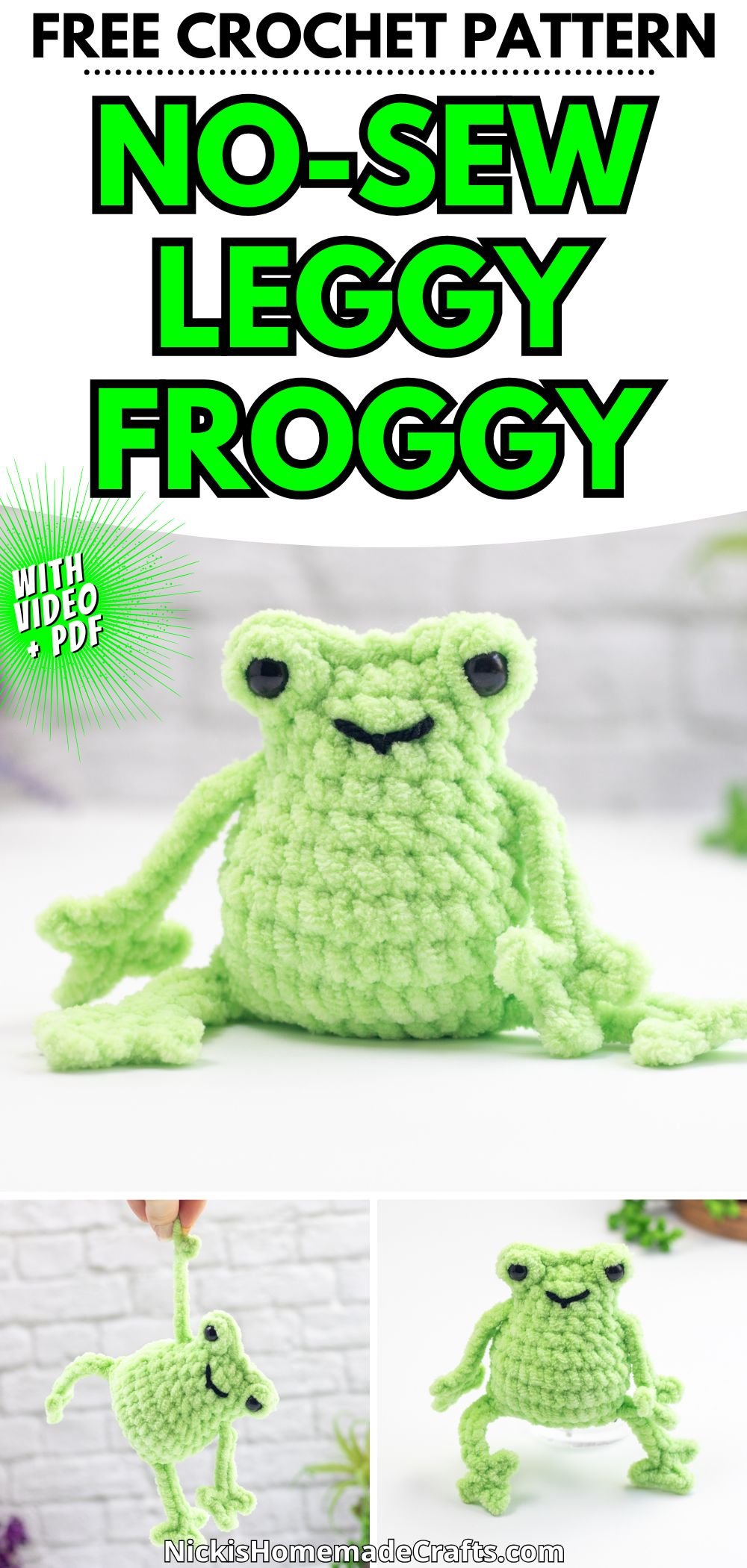 Free No-Sew Crochet Frog Pattern – The Cutest Leggy Froggy for Craft ...