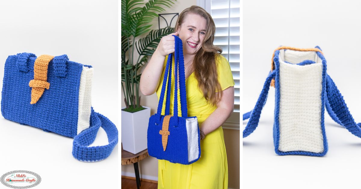 Free Crochet Book Bag - Realistic 2-in-1 Pattern with Many Pockets - 3 ...