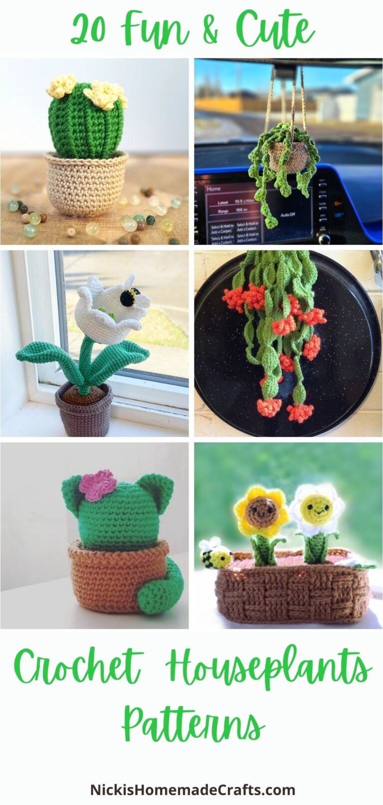 20 Free Crochet Houseplant Patterns That Stay Green Forever - Nicki's ...