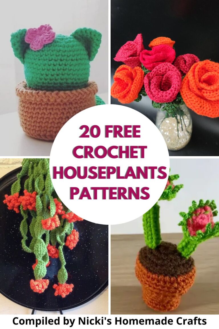 20 Free Crochet Houseplant Patterns That Stay Green Forever - Nicki's ...