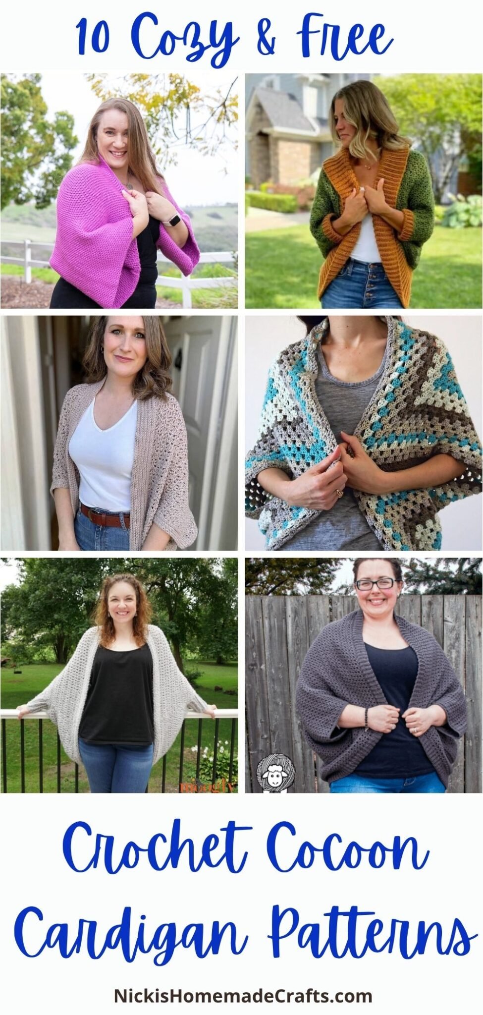 10 FREE Crochet Cocoon Cardigan Patterns You’ll Want to Wear All Year ...