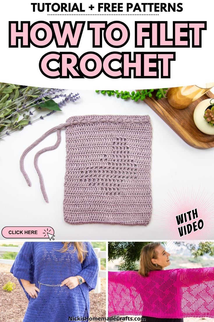 How to Filet Crochet 2 Ways + Free Patterns - Nicki's Homemade Crafts