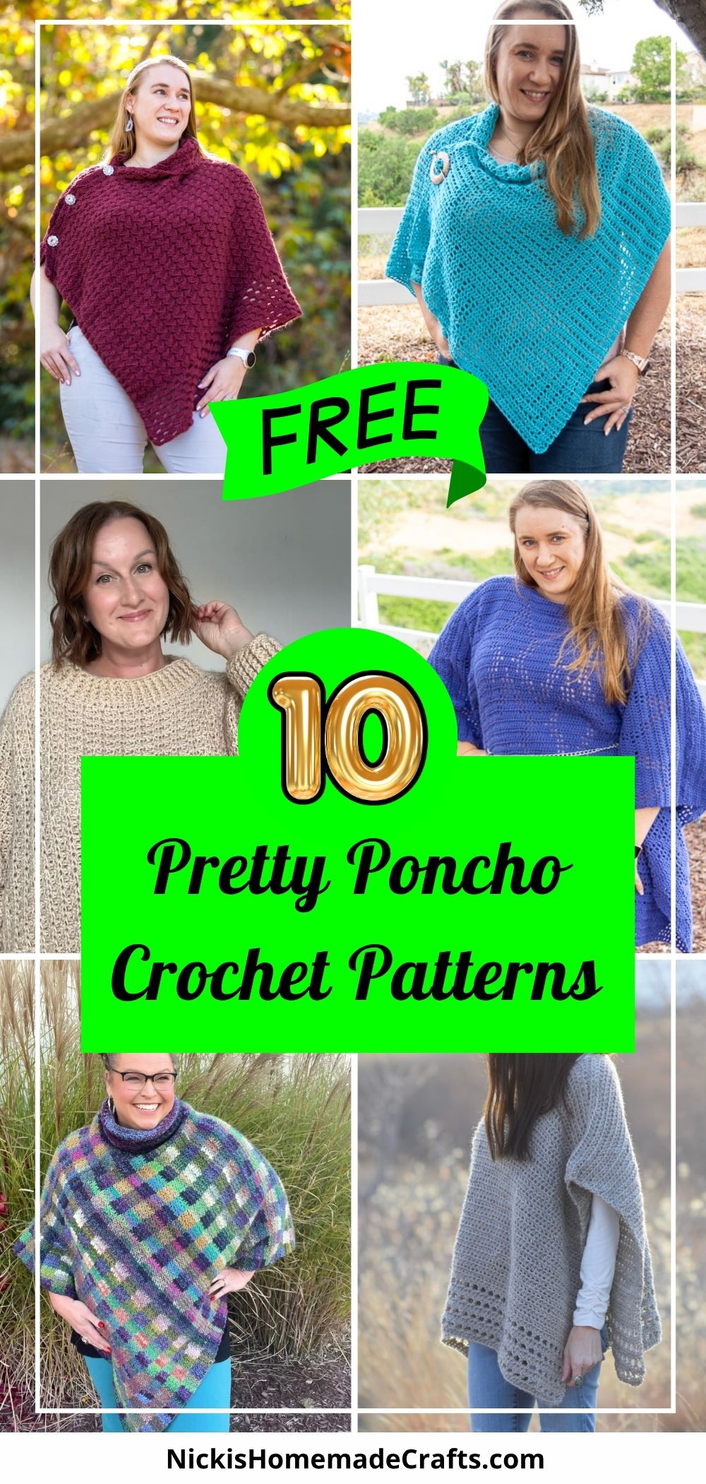 10 Free Crochet Poncho Patterns You’ll Want to Wear Year-Round - Nicki ...