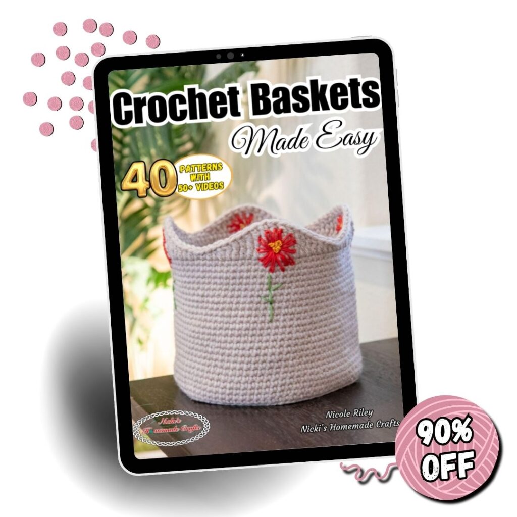 Crochet Baskets Made Easy - 40 Patterns, ad-free, with 50+ Videos ...