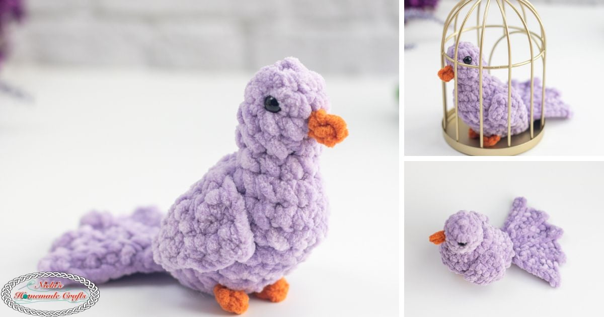 Free No-Sew Crochet Bird Pattern - Easy with Video Tutorial - Nicki's ...