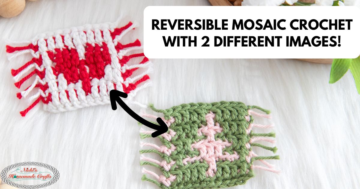 How to do the Reversible Crochet Mosaic Technique Double Sided + 6 Free ...