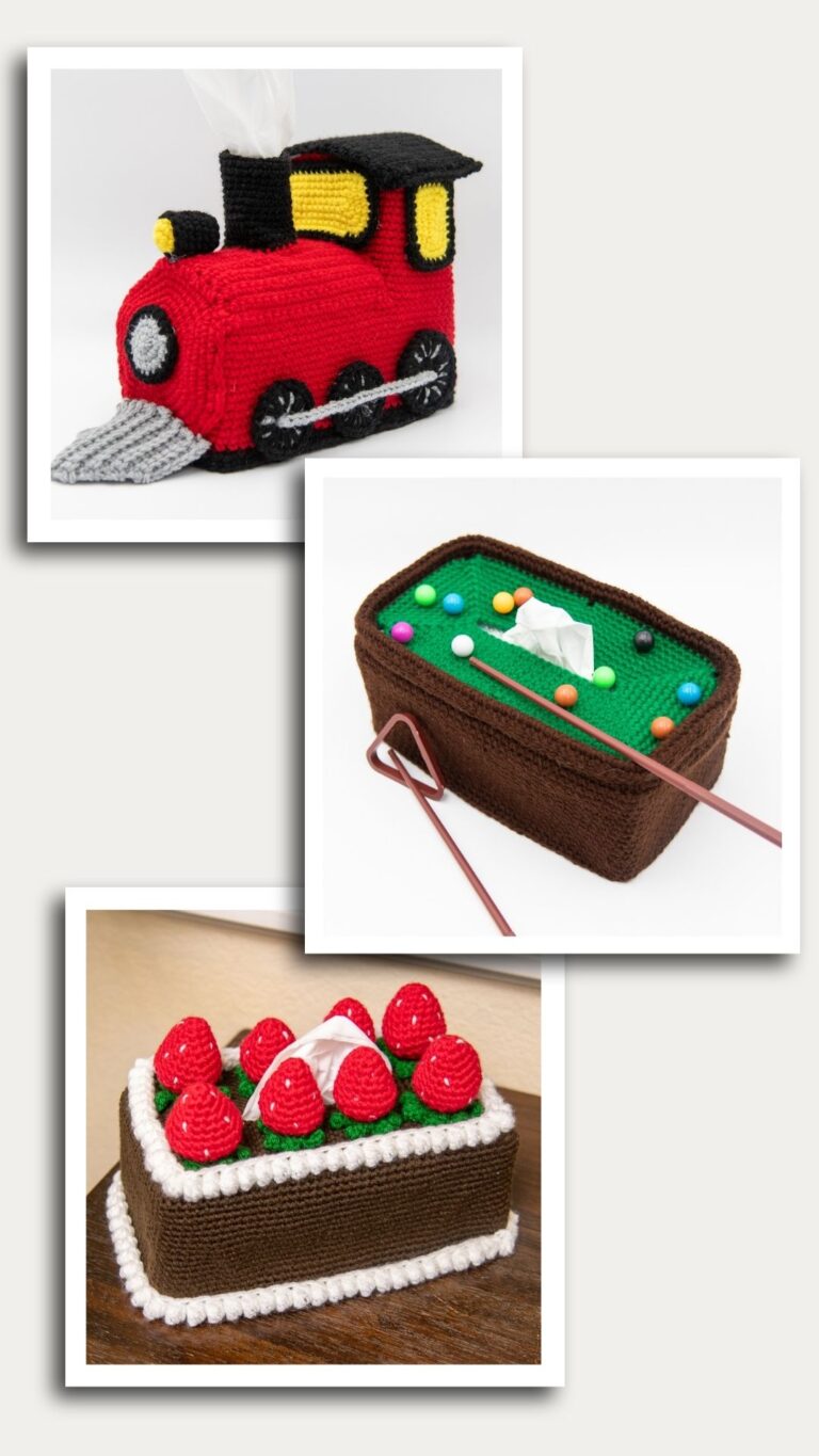 Crochet Rectangular Tissue Box Covers Made Easy - 20 Patterns, ad-free ...