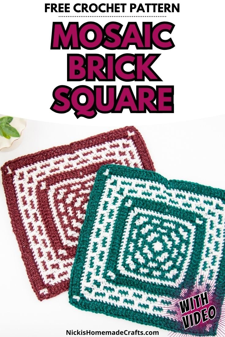 Free Crochet Mosaic Granny Square Brick Pattern - MooglyCAL Afghan ...