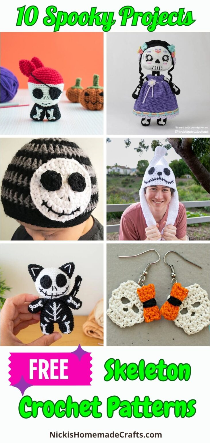 10 FREE Crochet Skeleton Patterns for Halloween Season - Nicki's ...