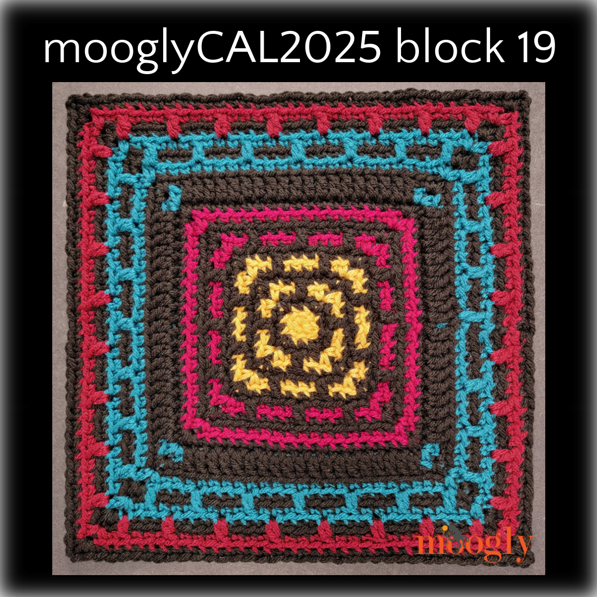 Free Crochet Mosaic Granny Square Brick Pattern - MooglyCAL Afghan ...