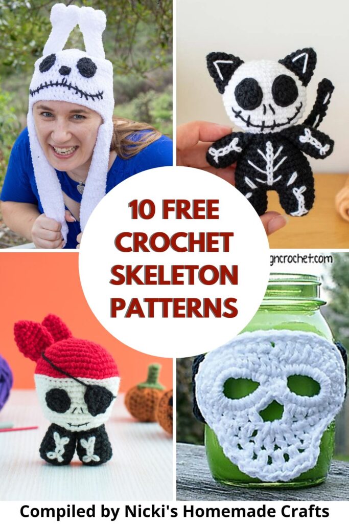 10 FREE Crochet Skeleton Patterns for Halloween Season - Nicki's ...