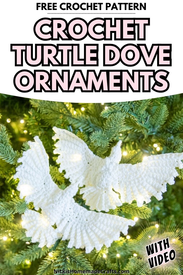 FREE Crochet Classic Turtle Doves Pattern for the Christmas Tree ...