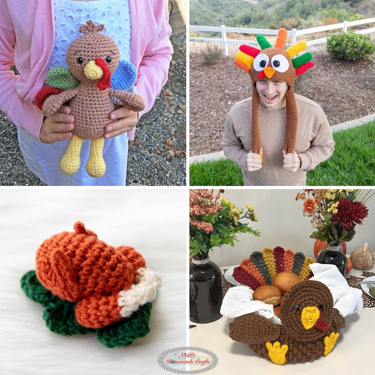 20 Best Free Thanksgiving Turkey Crochet Patterns - Nicki's Homemade Crafts