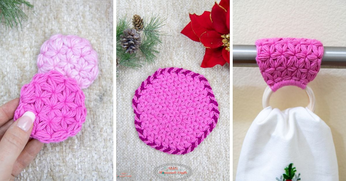 Crochet Jasmine Stitch Tutorial with Video - Day 20 of Advent Calendar ...