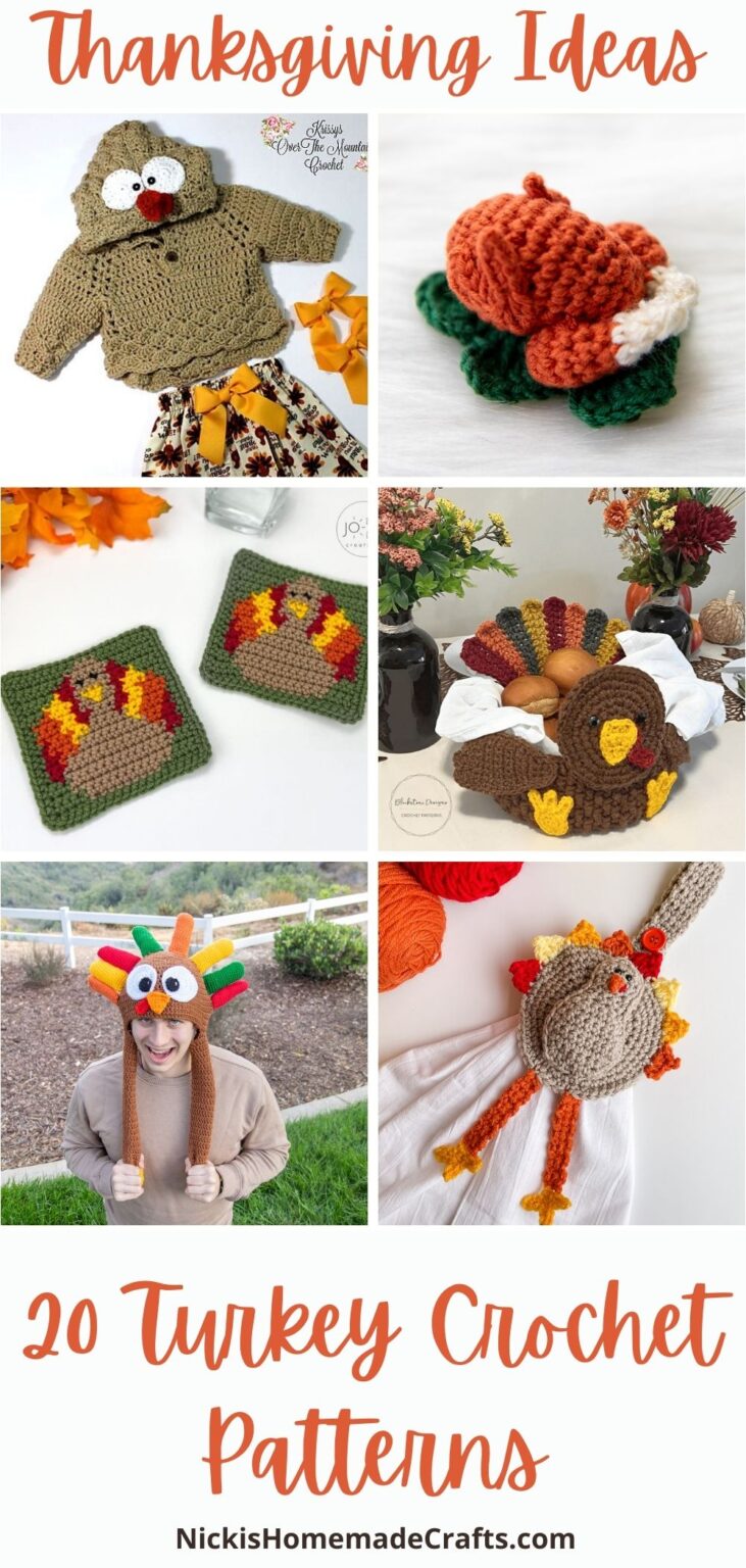 20 Best Free Thanksgiving Turkey Crochet Patterns - Nicki's Homemade Crafts