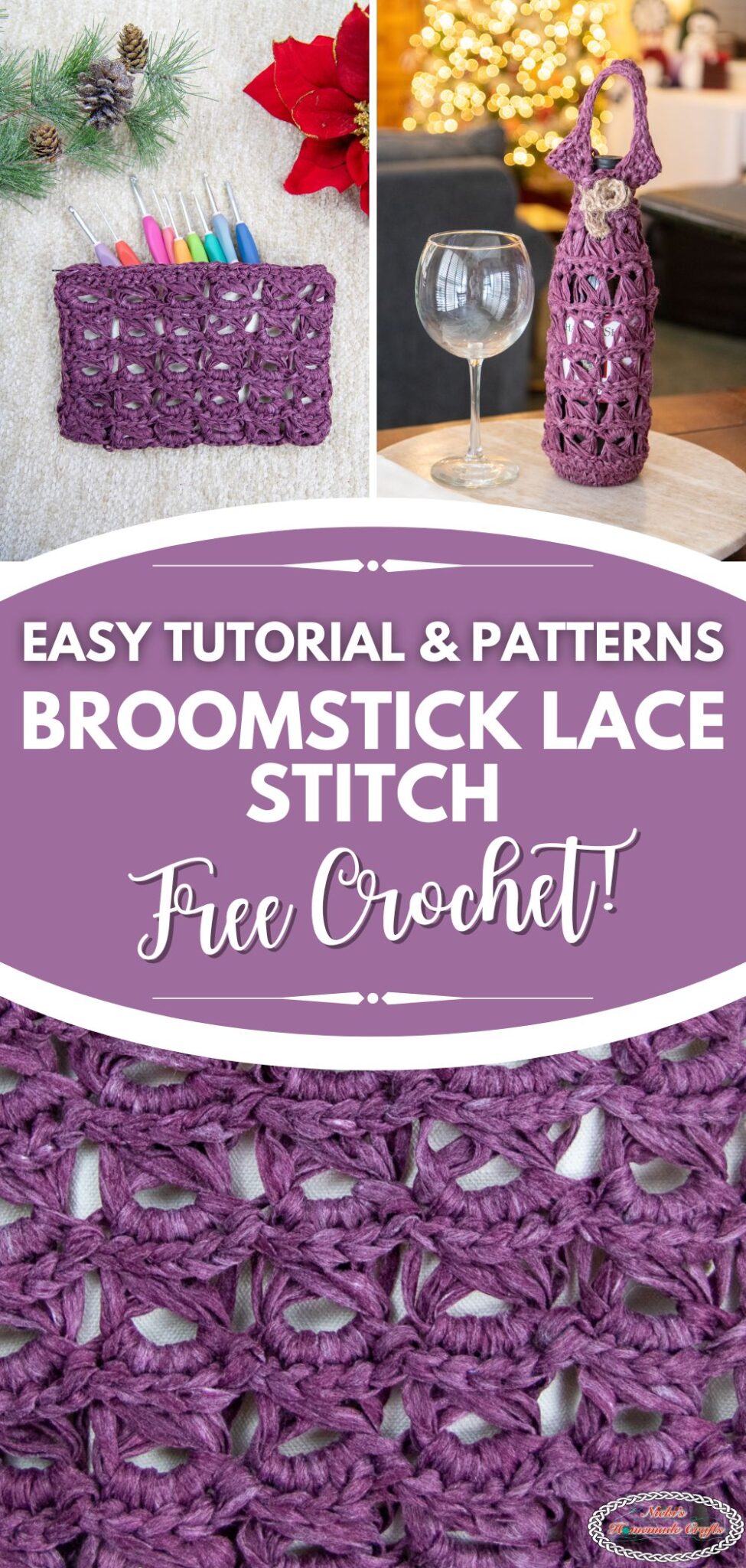 Crochet Broomstick Lace Stitch Tutorial with Video - Day 11 of Advent ...