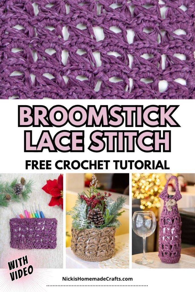 Crochet Broomstick Lace Stitch Tutorial with Video - Day 11 of Advent ...
