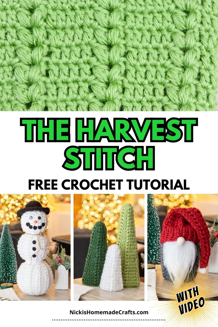 Crochet Harvest Stitch Tutorial with Video - Day 14 of Advent Calendar MCAL 2025 - Nicki's ...