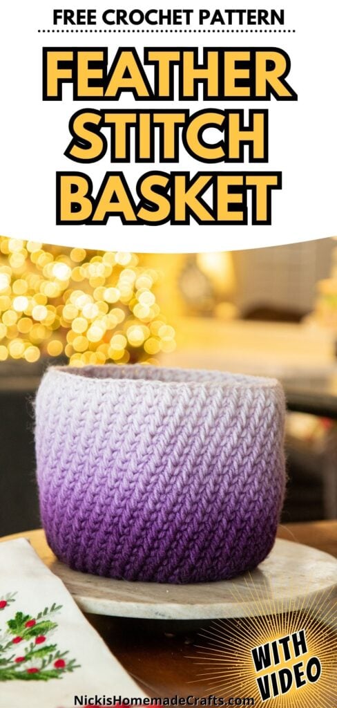 Free Crochet Basket Pattern using the Feather Stitch - Day 9 of the ...