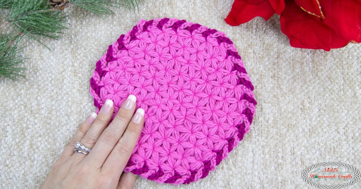 Free Crochet Trivet Pattern with Jasmine Stitch - Day 21 of the Advent ...