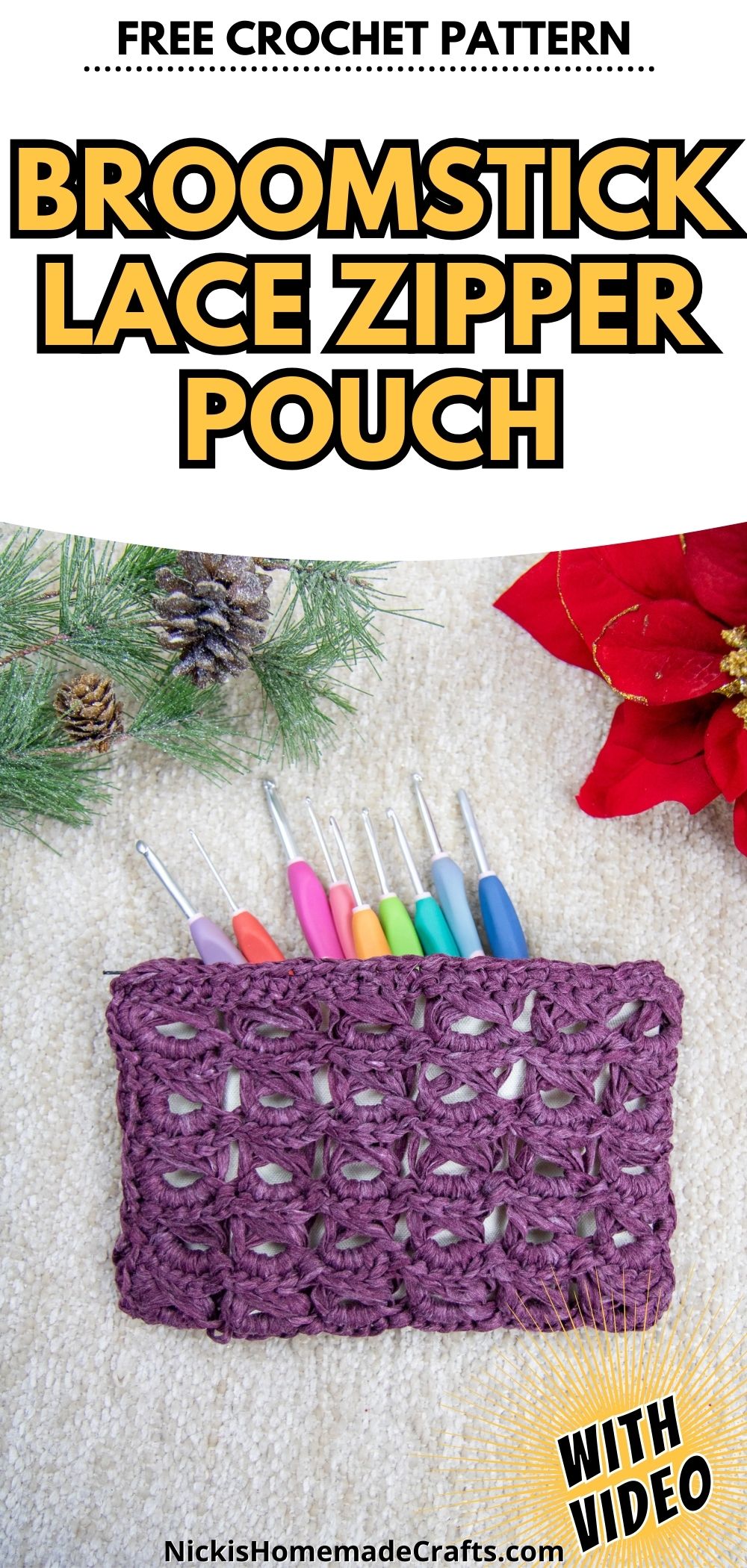 Crochet Zipper Pouch Free Pattern - Day 12 of the Advent Calendar MCAL ...
