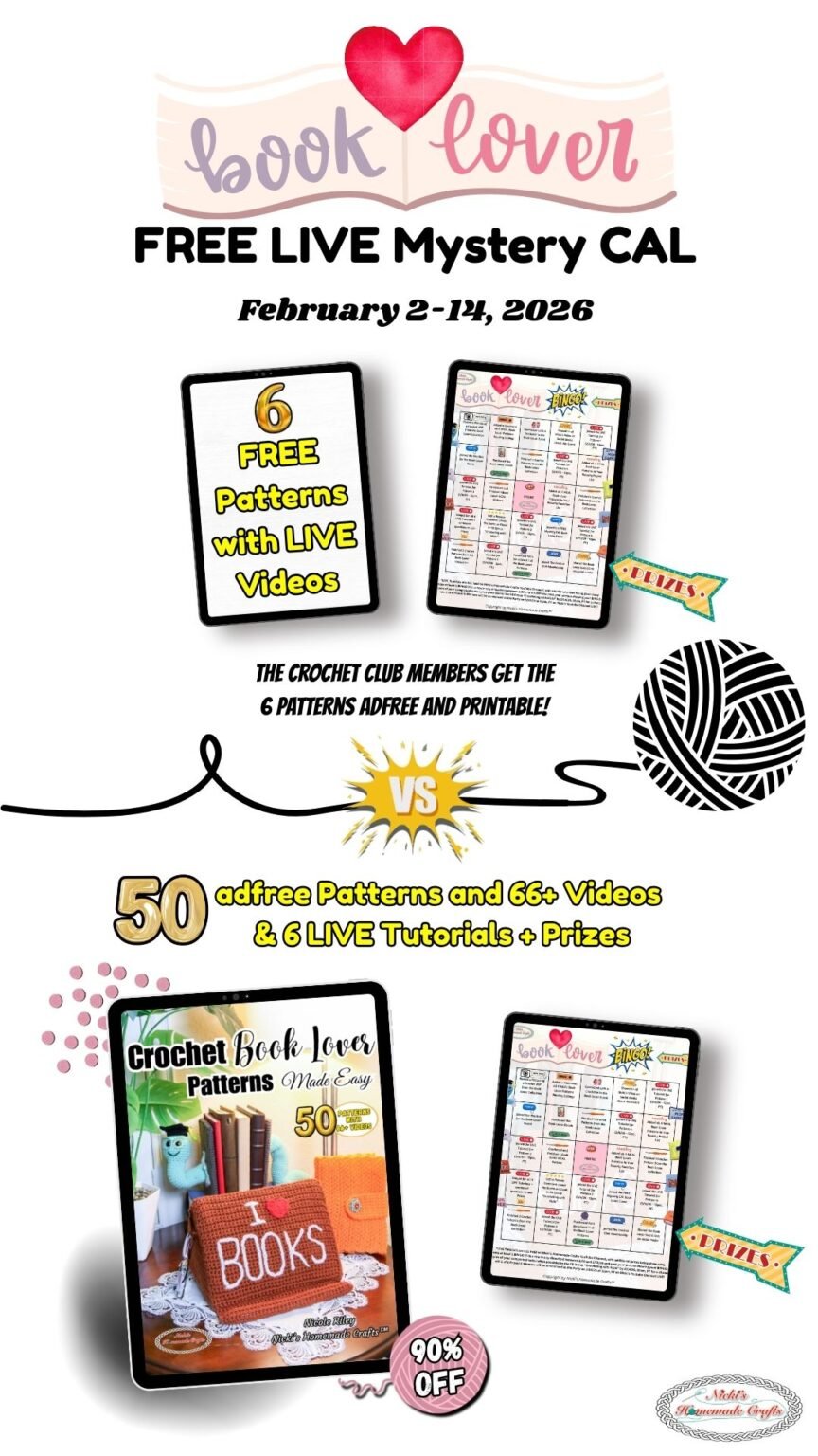 FREE Book Lover LIVE Mystery Crochet Along with BINGO PRIZES - Nicki's ...