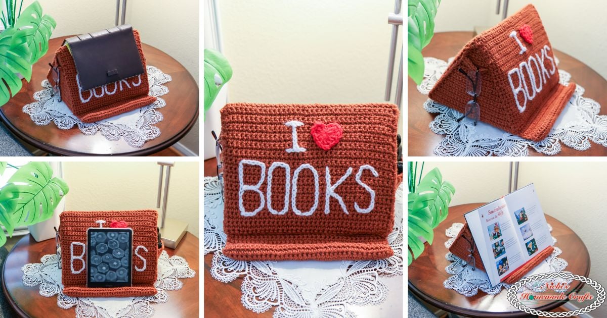 Crochet DIY Book Stand - Free Pattern 4 of the Live Book Lover's ...