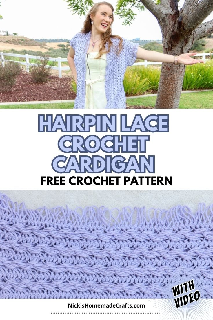 Free Hairpin Lace Crochet Short Sleeve Cardigan Pattern 3 of the Live ...