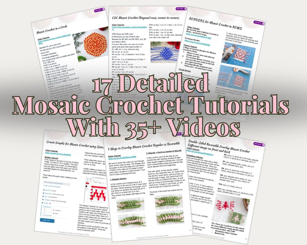 Mosaic Crochet Made Easy - Ultimate Beginner Guide with 40 Crochet ...
